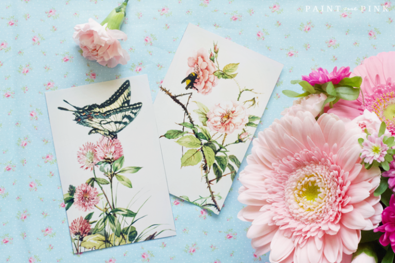 Vintage Butterflies Spring Printables - Paint Me Pink