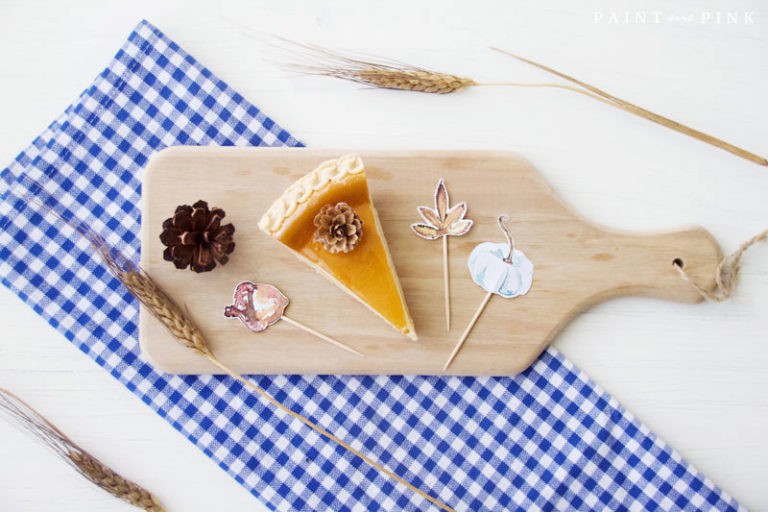 Autumn Food Topper Printables - Paint Me Pink
