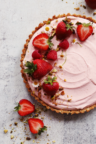 Strawberry Mousse Tart Recipe - Paint Me Pink