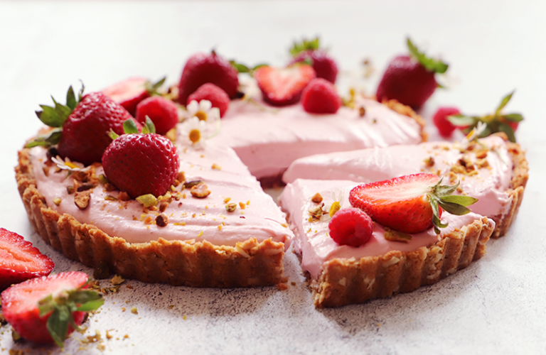 Strawberry Mousse Tart Recipe - Paint Me Pink